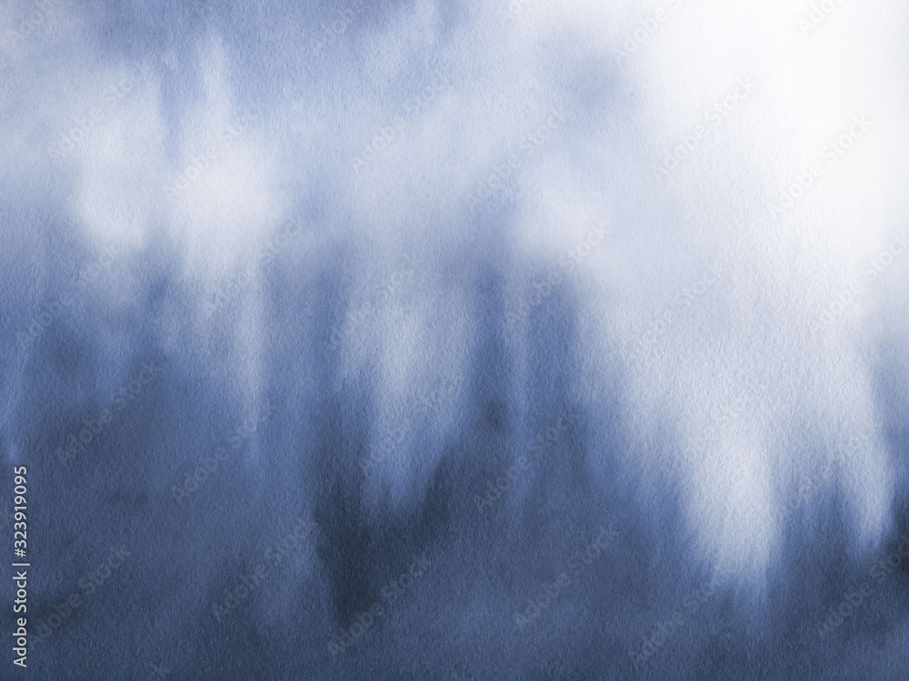 Watercolour texture. Navy blue gradient on white background. Stock ...