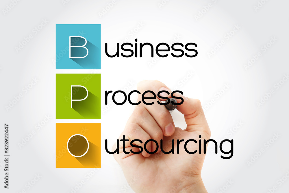 BPO - Business Process Outsourcing acronym with marker, concept ...