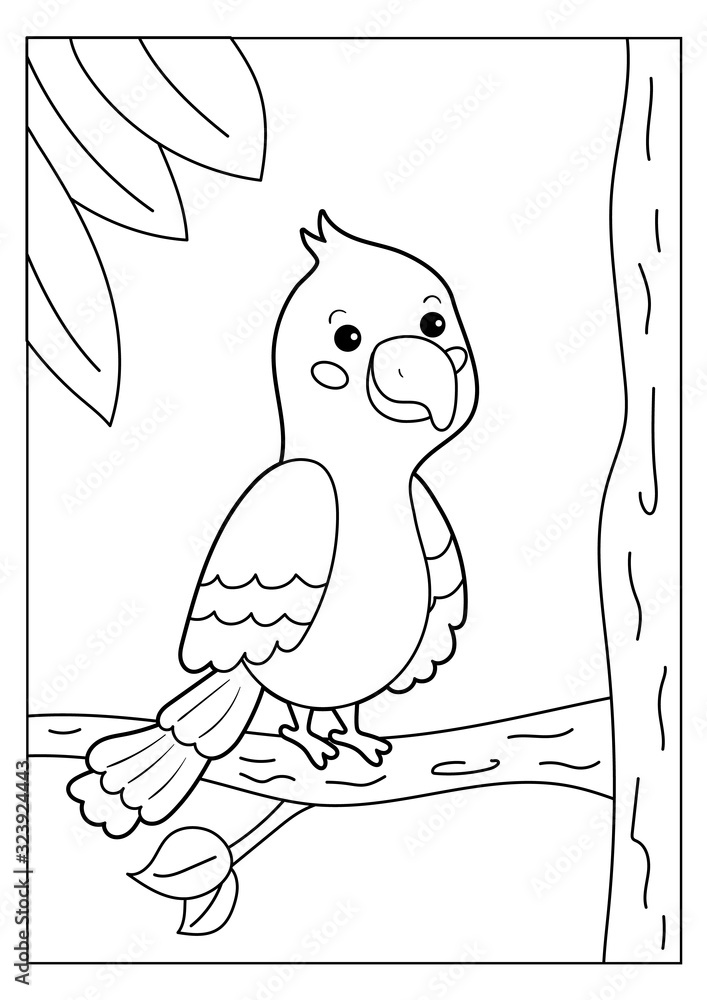 Educational game for children. Coloring page or book. Cute cartoon ...