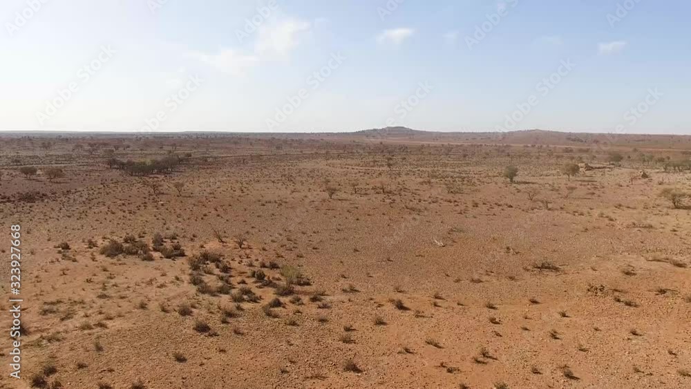 The vast expanse of the barren landscape in Outback New South Wales ...