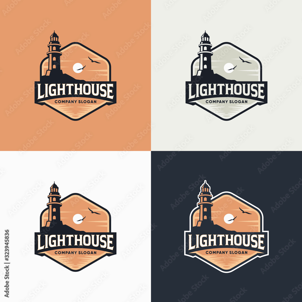 Lighthouse logo design template vector illustration Stock Vector ...