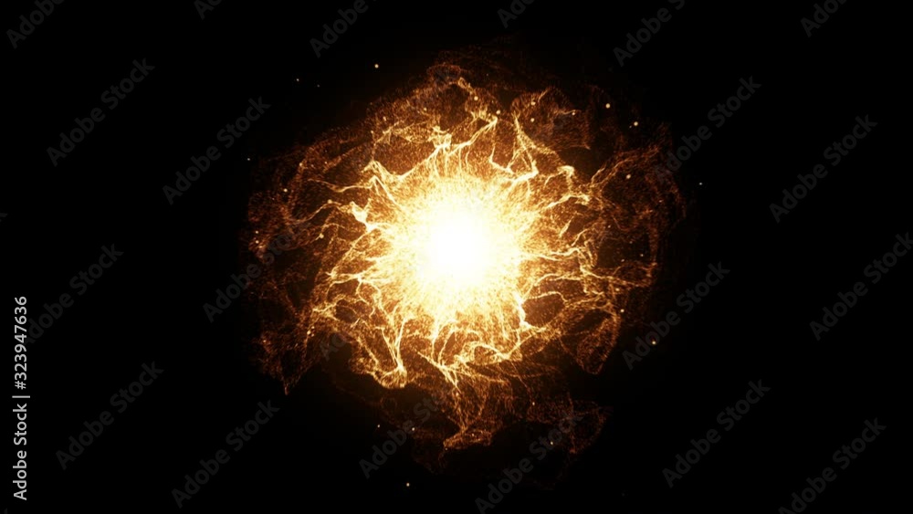 Golden energy particles wave abstract background. Futuristic glittering ...