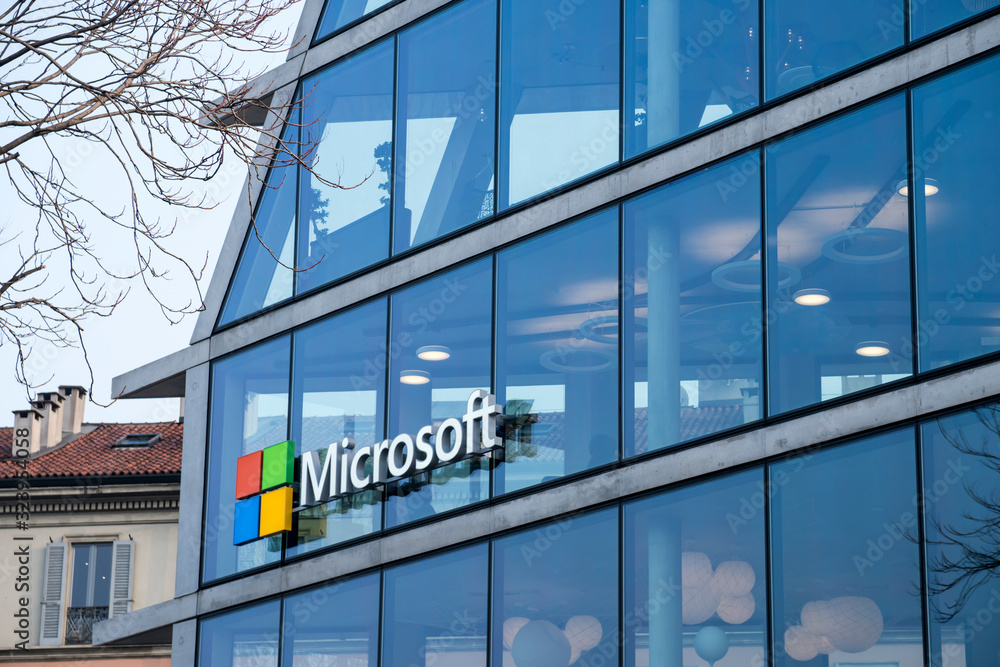 Milan, Italy - February 18, 2017: The new Microsoft Italian ...