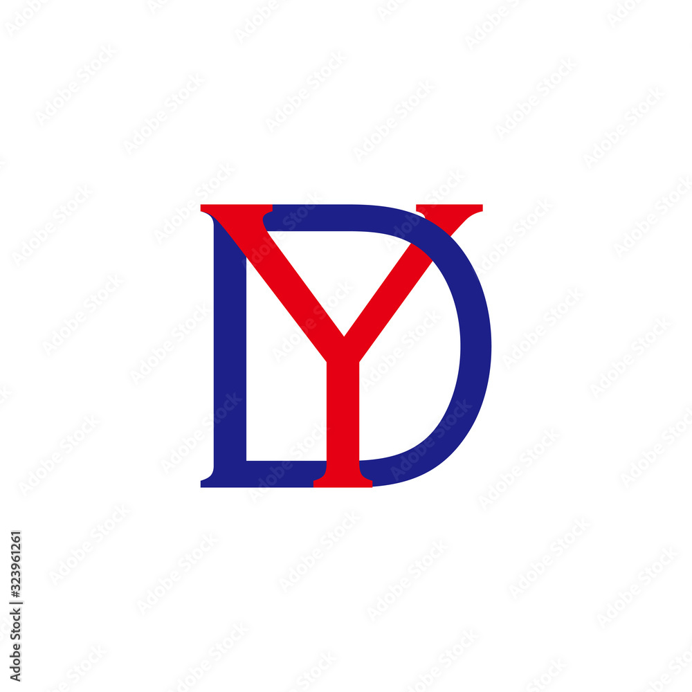 letter dy symbol overlapping colorful design logo vector Stock Vector ...