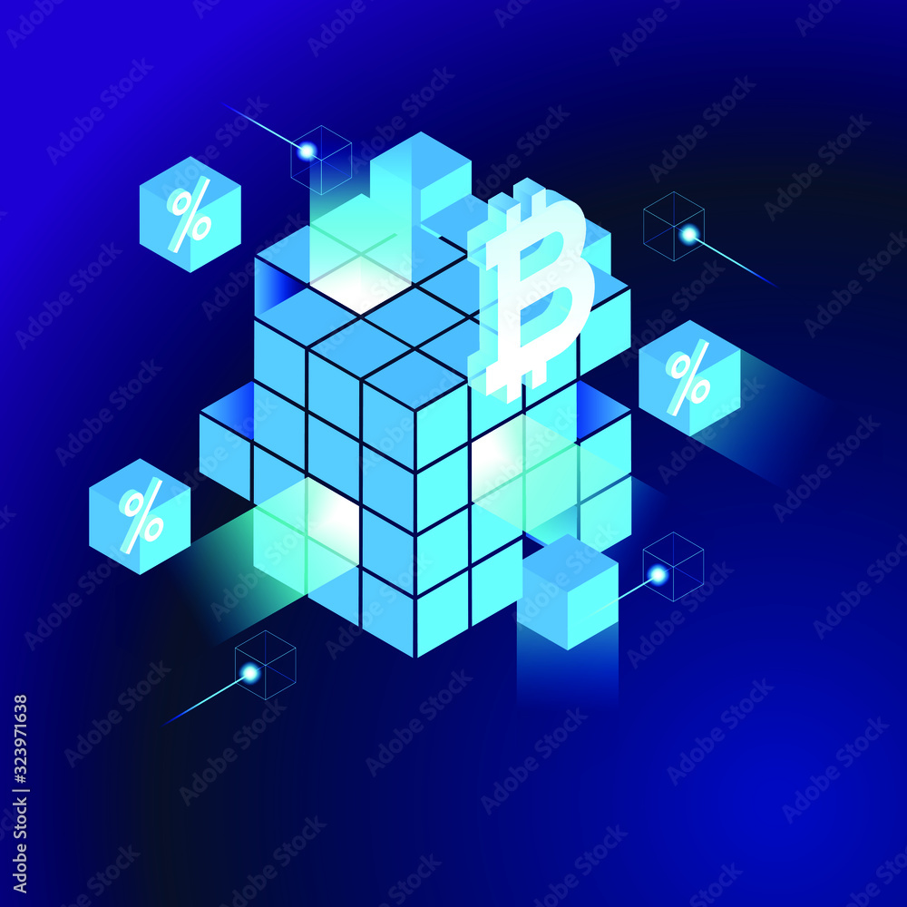 Blockchain network concept , Distributed ledger technology , Block ...