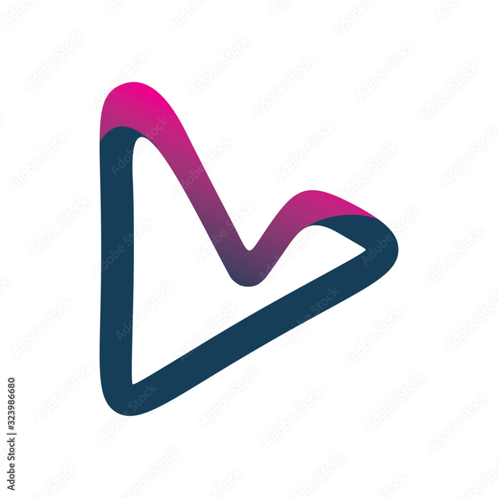 triangle color letter m check logo design Stock Vector | Adobe Stock