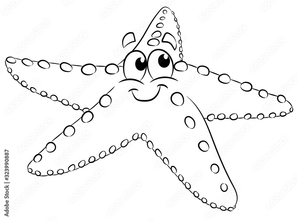 Niedlicher Seestern - Vektor-Illustration Stock Vector | Adobe Stock