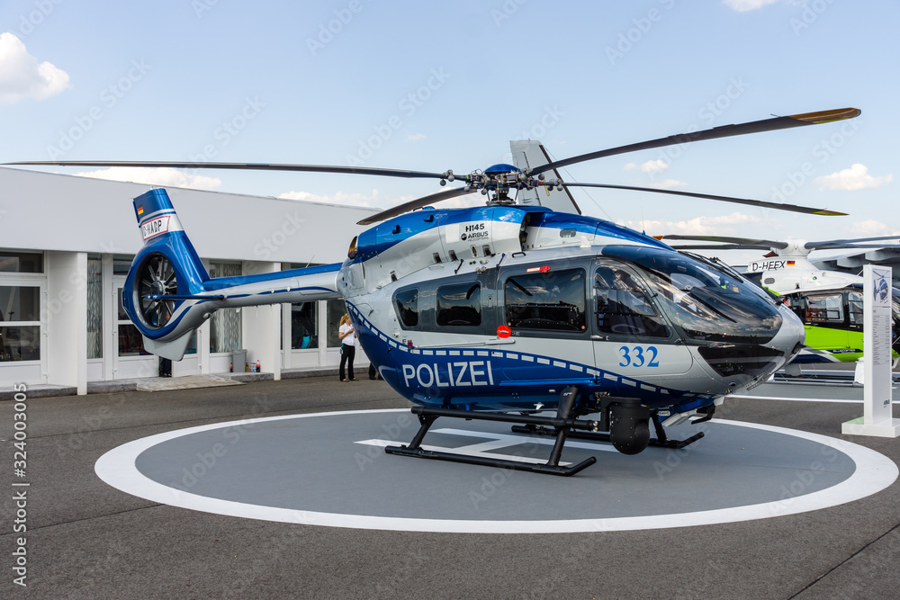 BERLIN, GERMANY - JUNE 03, 2016: Medium utility helicopter Airbus ...