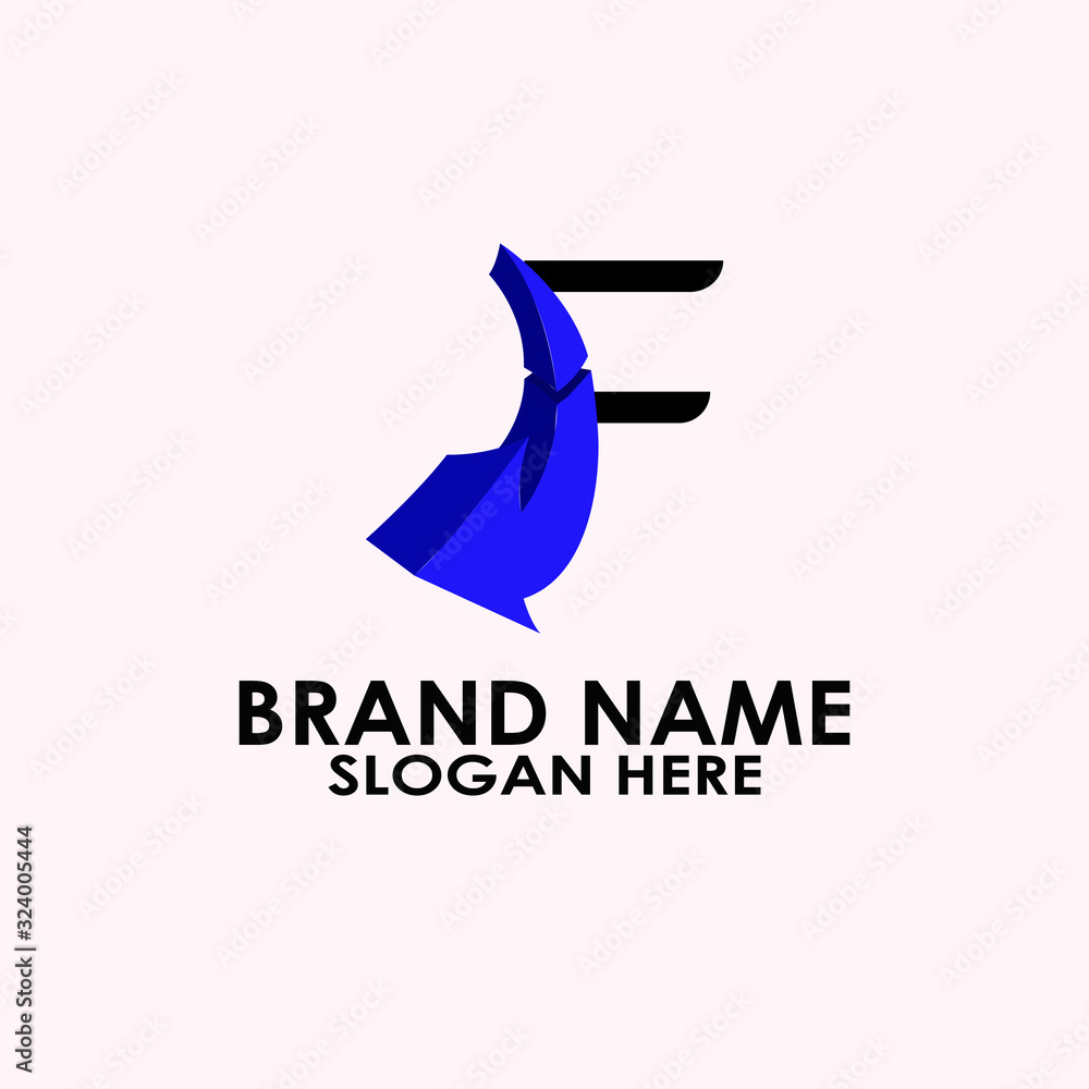 logo letter f with icon arrow vector design Stock Vector | Adobe Stock