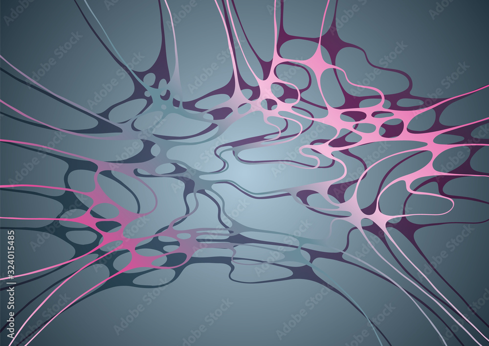 Vetor De Abstract Molecular Structure Scientific Vector Background With