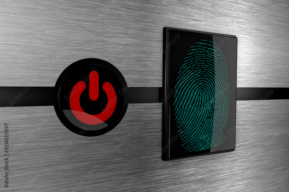 Power button. Black button with backlight. Turn on, turn off Stock ...