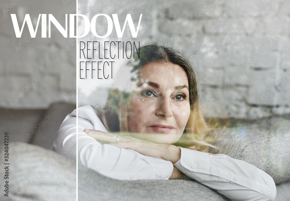 Window Reflection Effect Mockup Stock Template | Adobe Stock
