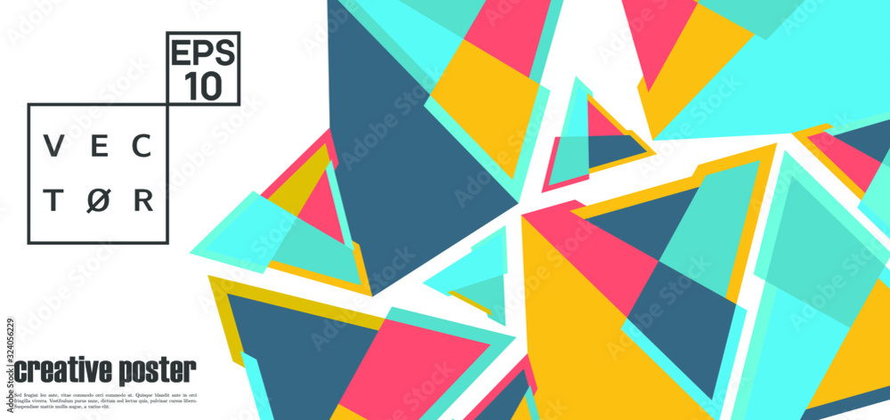 Vector background. Colored geometric shapes. Can be used for graphic ...