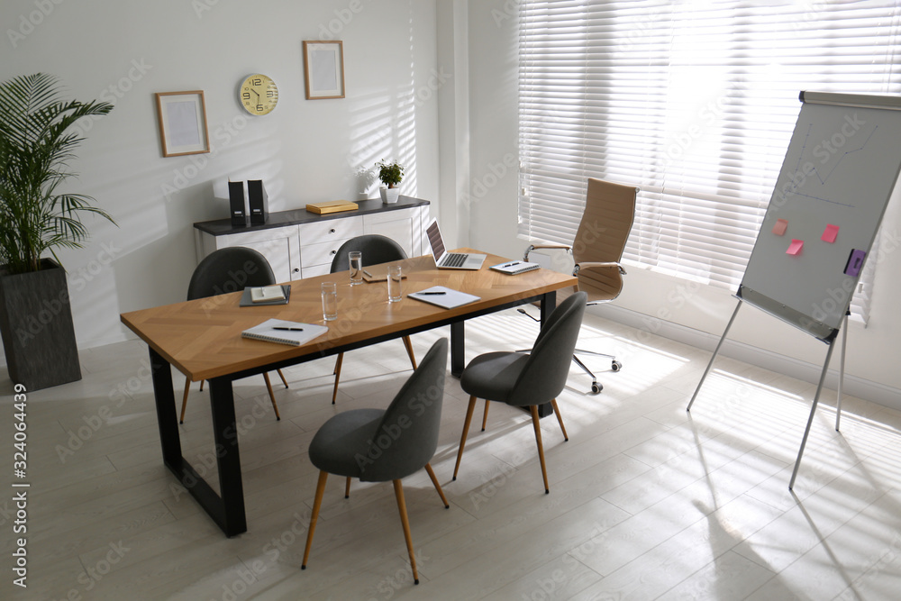 Conference room interior with modern office table Stock Photo | Adobe Stock