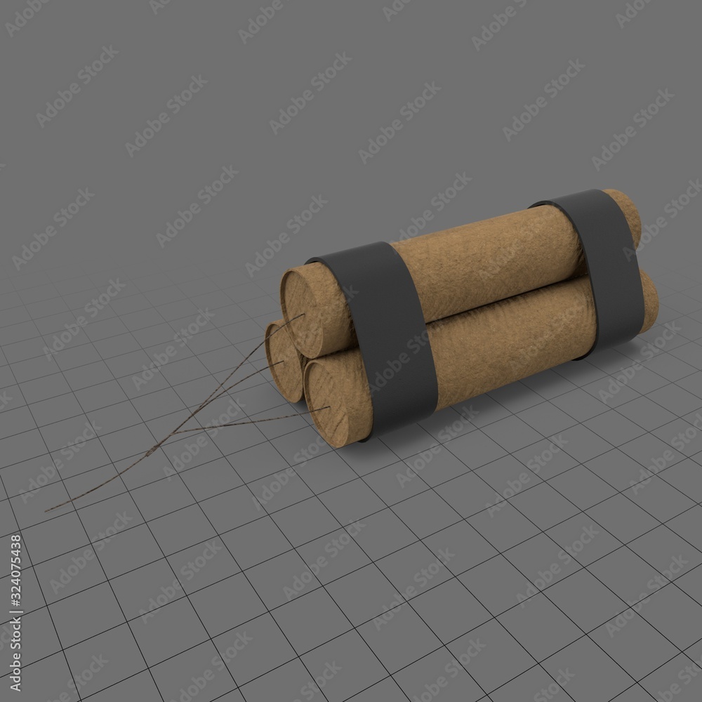 Dynamite Stock 3D asset | Adobe Stock