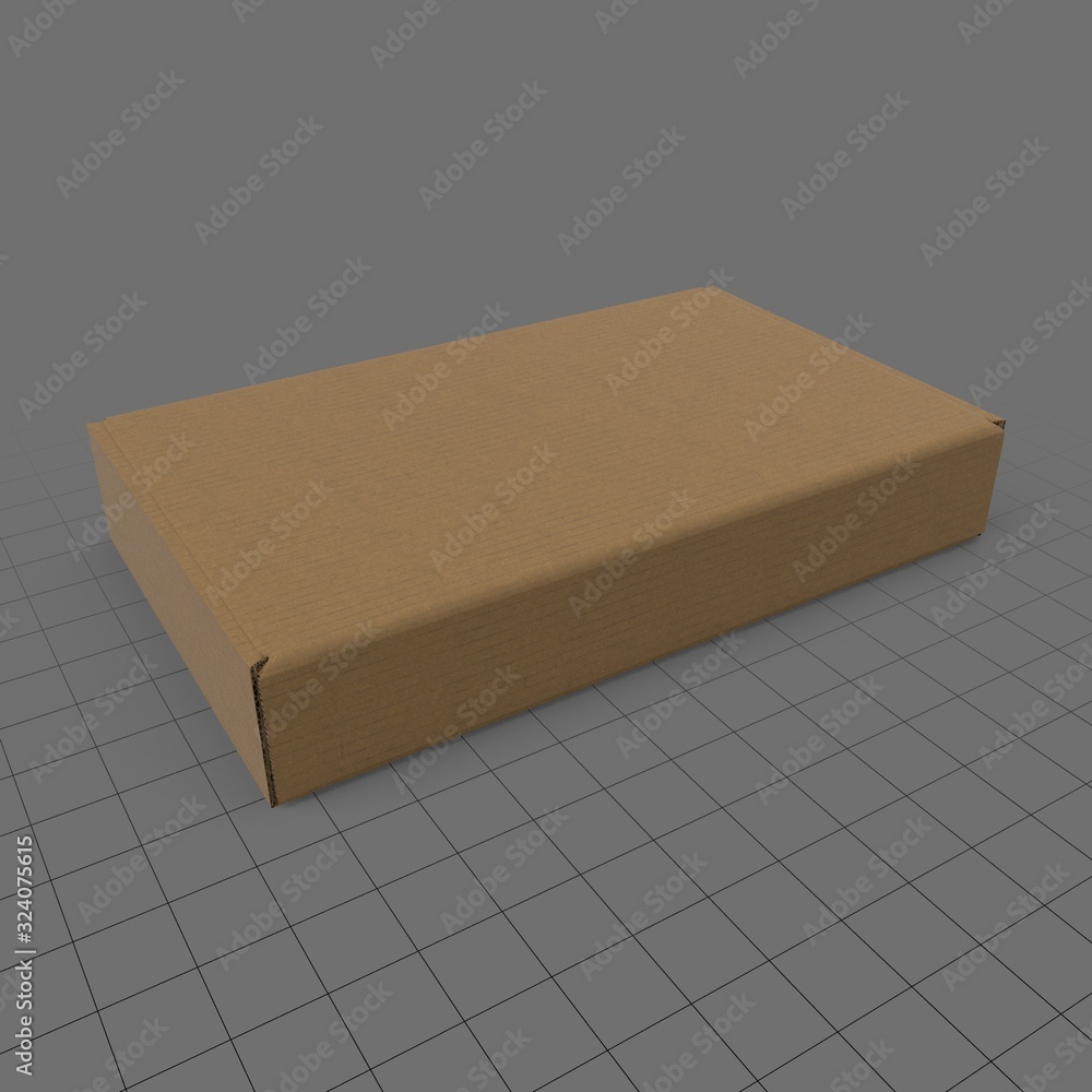 Closed carton box Stock 3D asset | Adobe Stock