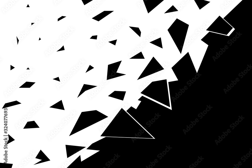 The abstract background is collapsing. Fragments in the form of ...