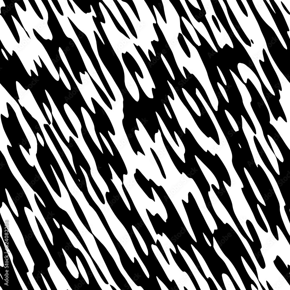 Seamless animal markings abstract black white texture. Imperfect ...