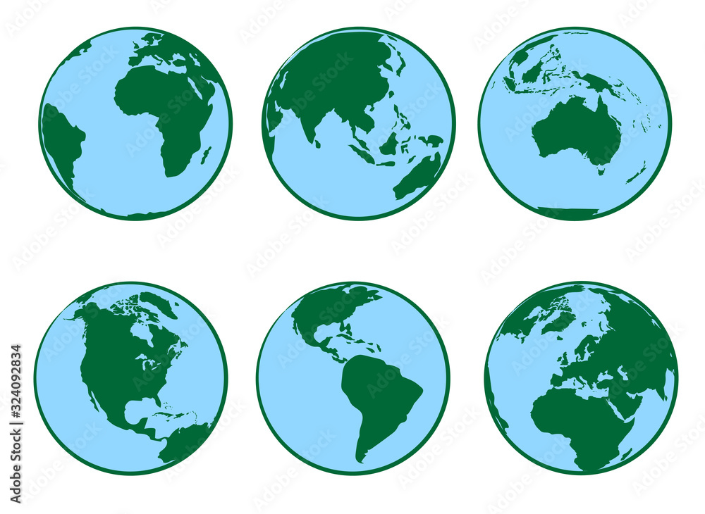 planet earth vector set collection graphic clipart design Stock Vector ...