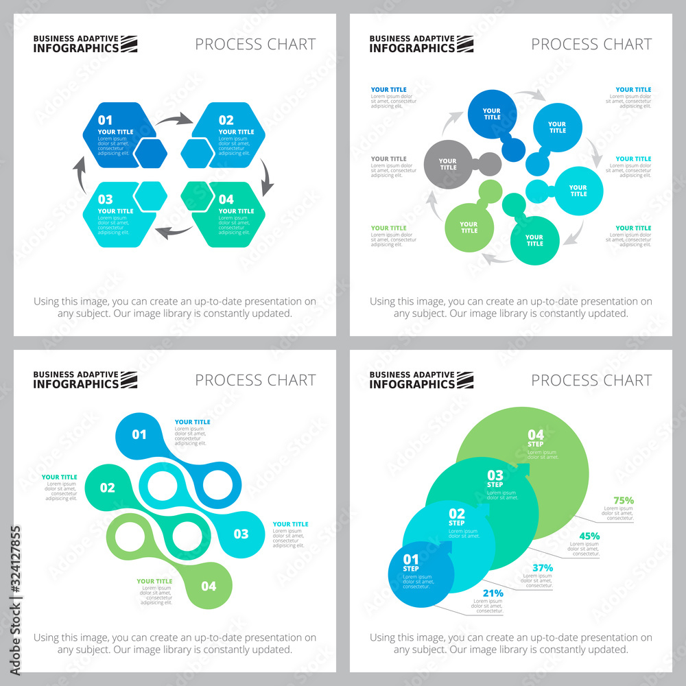 Futuristic charts design set for management layout, annual analysis ...