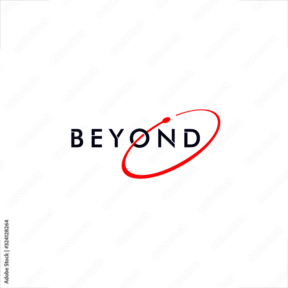 Beyond logo type word stylized font design Stock Vector | Adobe Stock
