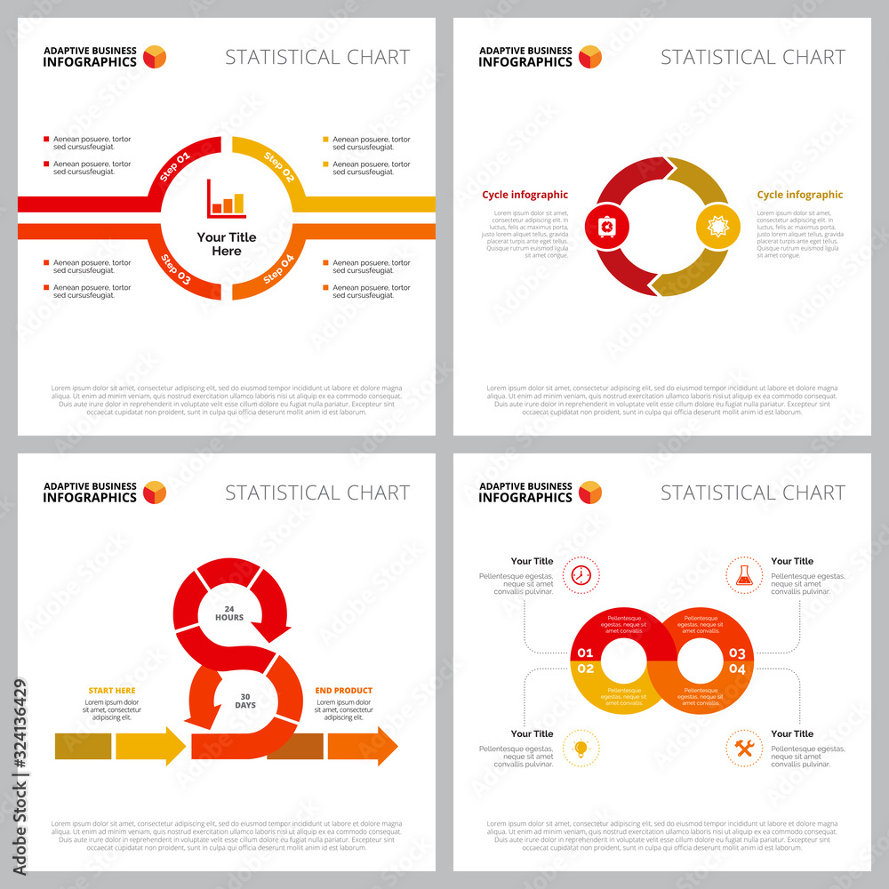 Collection of colorful infographic style can be used for web design ...