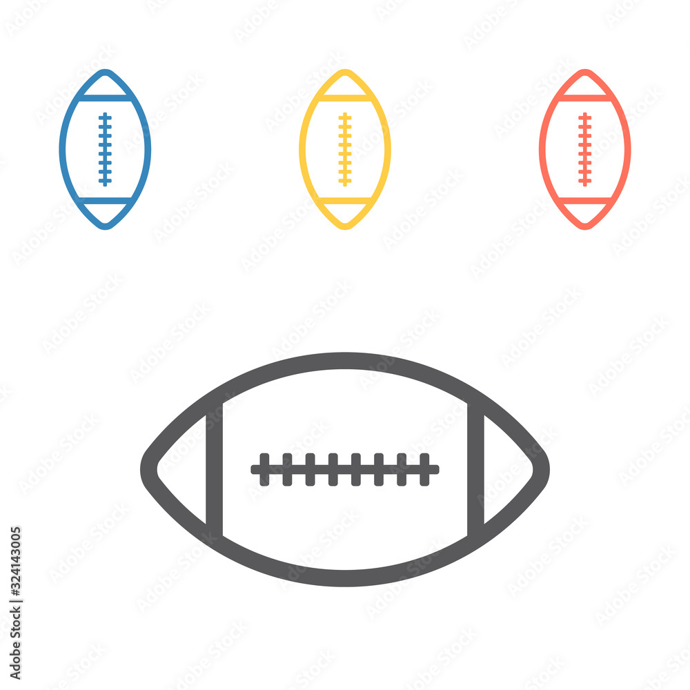 rugby ball icons. Vector signs for web graphics Stock Vector | Adobe Stock