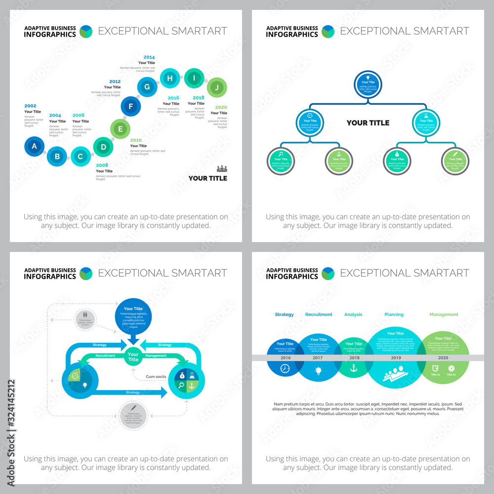 Set of original financial infographic charts. Can be used for workflow ...