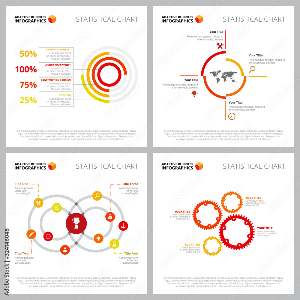 Colorful infographic composition set can be used for web design ...
