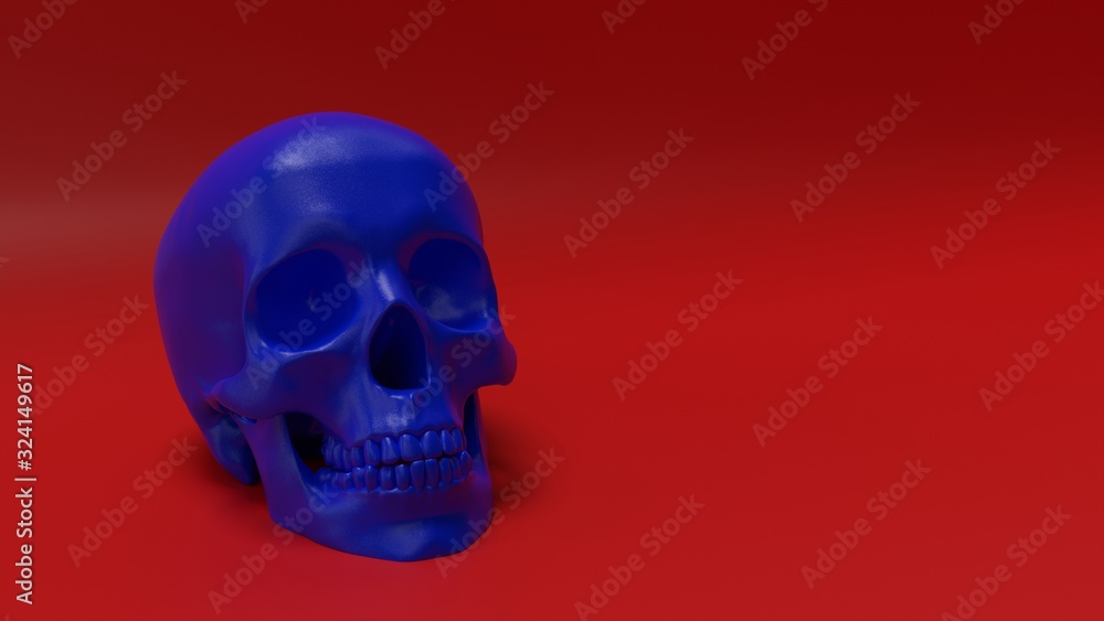 high poly anatomically correct render of human skull Stock Illustration ...