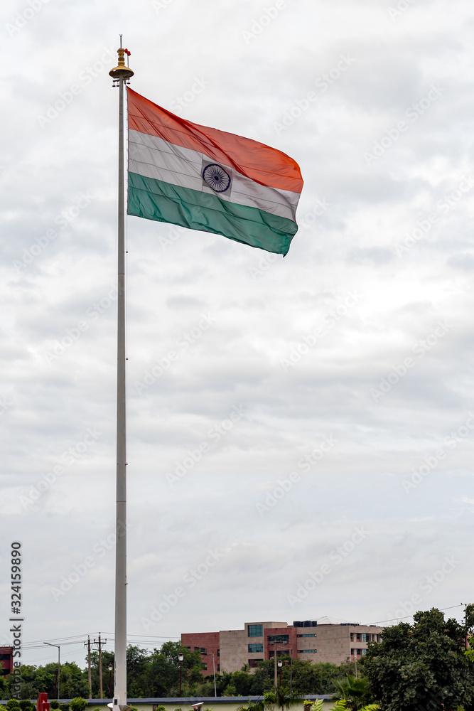 Proud moment for Indians and flag hoisting. Patriotism concept Stock ...
