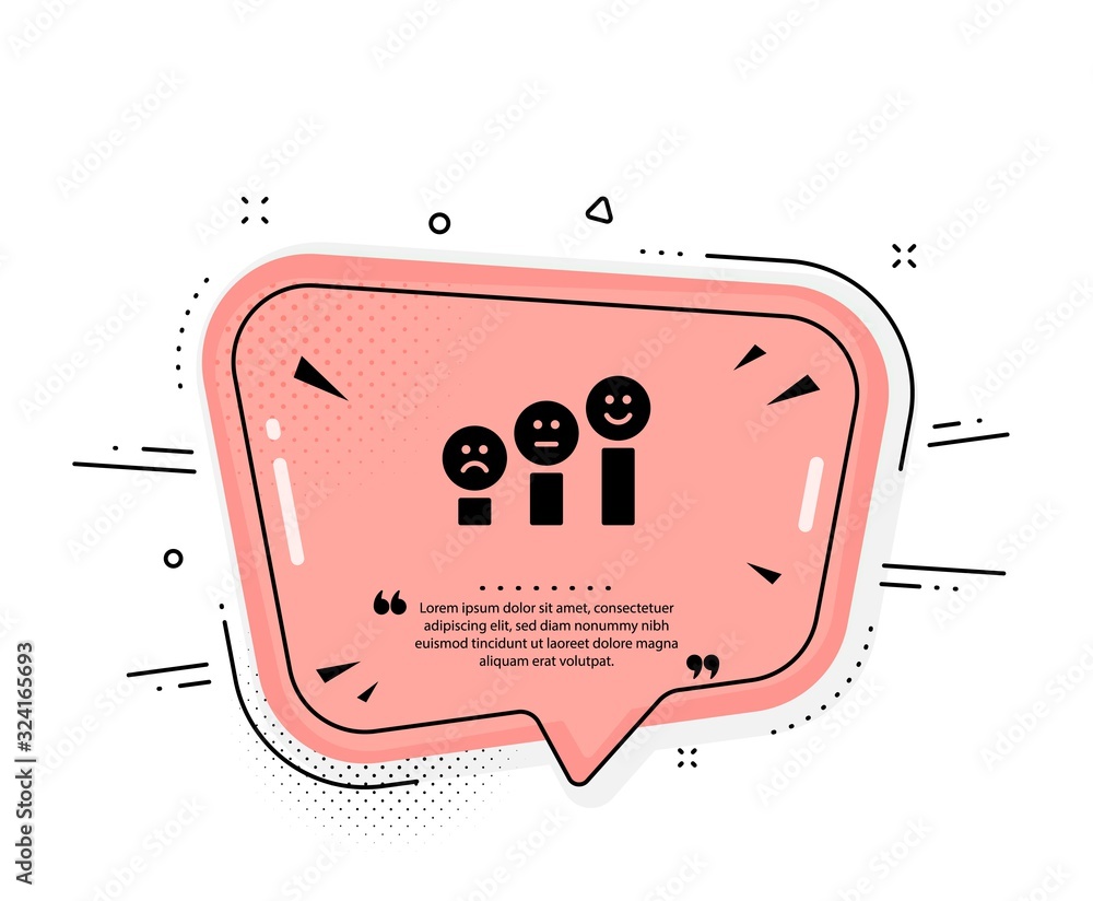 Customer satisfaction icon. Quote speech bubble. Positive feedback sign ...
