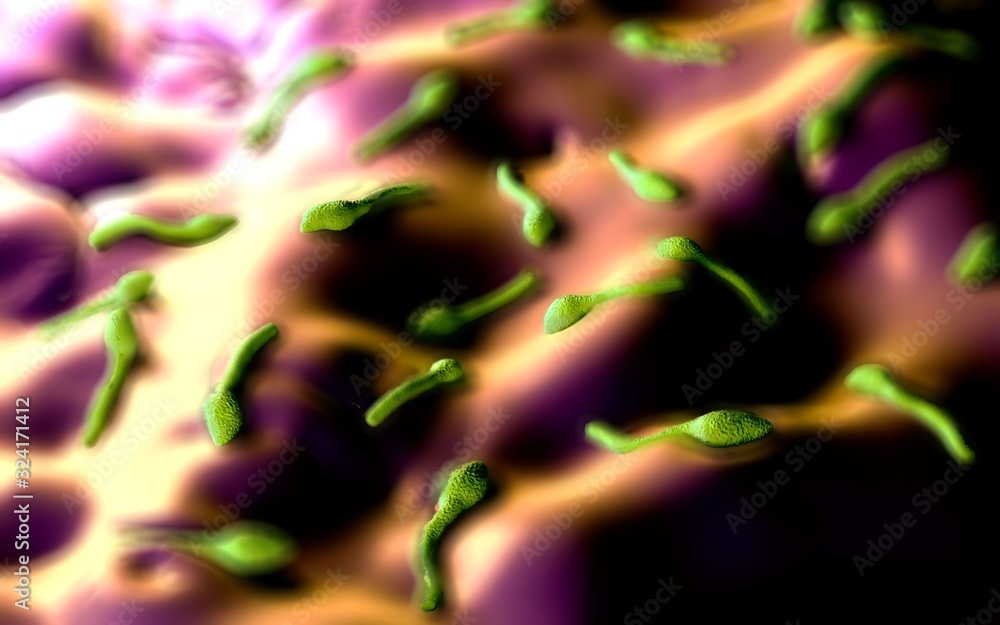 3d illustration - Clostridium Tetani Bacterium Stock Illustration ...