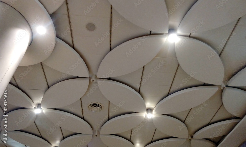 Gypsum false ceiling with flower petal design interiors at mumbai ...
