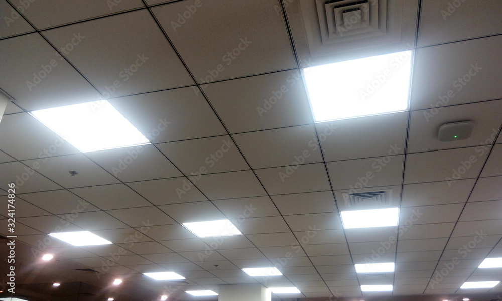 Grid ceiling for an office workstation area by calcium silicate ...