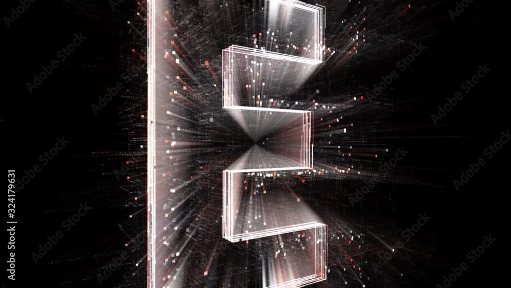 4k E letter alphabet word tag cloud-computer code particle.The Matrix binary text design ...