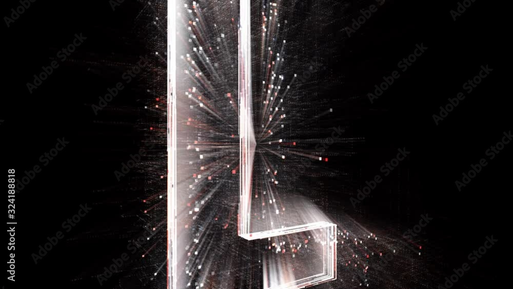 Video „4k L letter alphabet word tag cloud-computer code particle.The Matrix binary text design ...