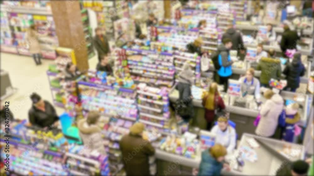 Cashier at supermarket / Retail checkout / Paying groceries ...