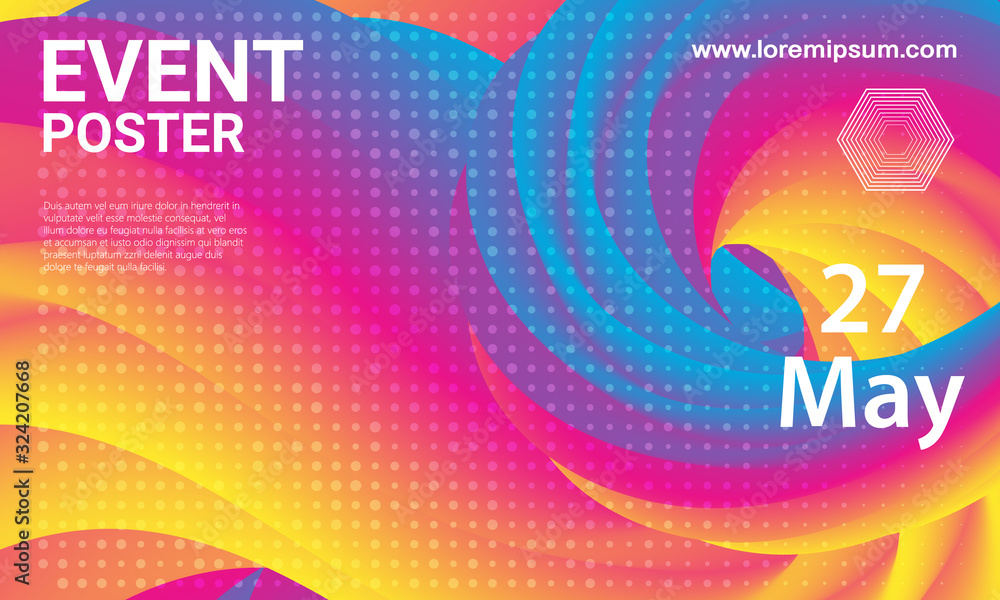 Event poster. Party background. Fluid flow.Vector Stock Vector | Adobe ...