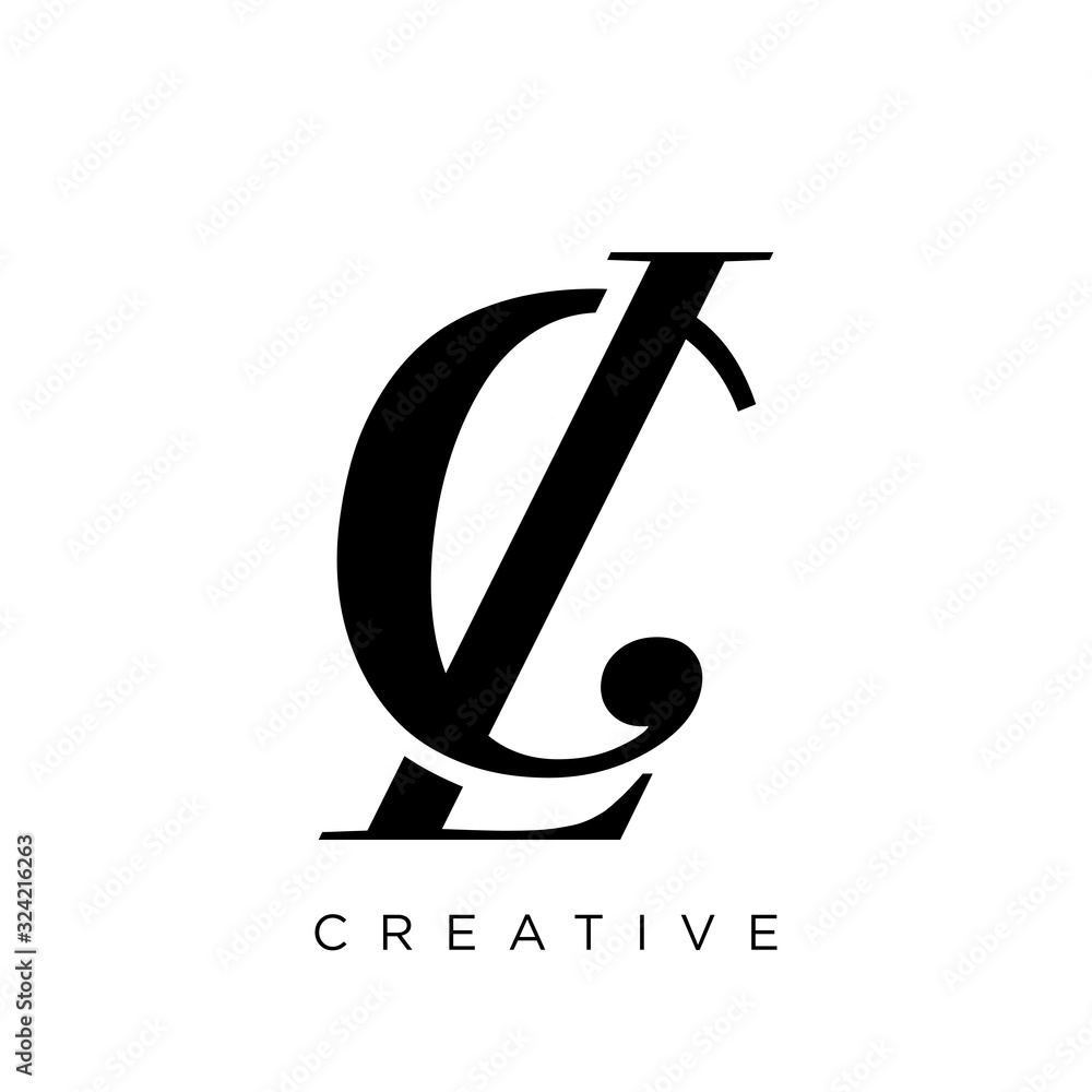 cl logo design vector icon Stock Vector | Adobe Stock