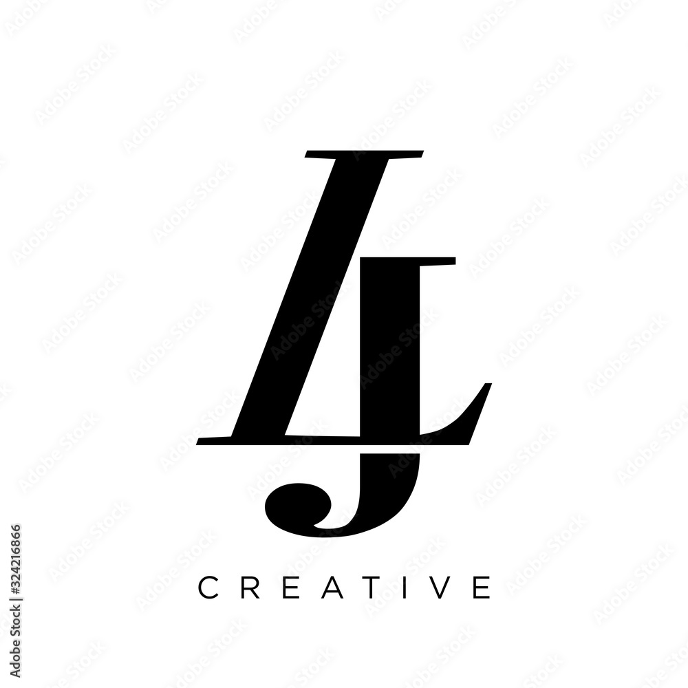 lj logo design vector icon Stock Vector | Adobe Stock
