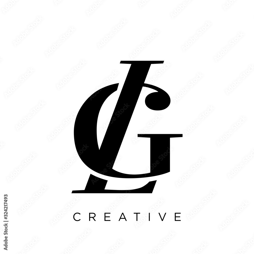gl logo design vector icon Stock Vector | Adobe Stock