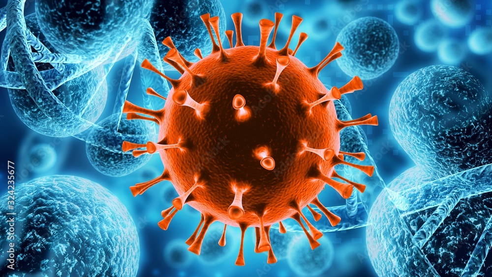 Human system cells molecular and virus structure illustration Stock ...