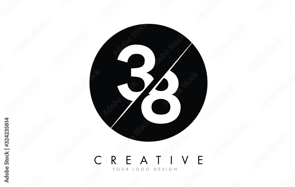 38-3-8-number-logo-design-with-a-creative-cut-and-black-circle