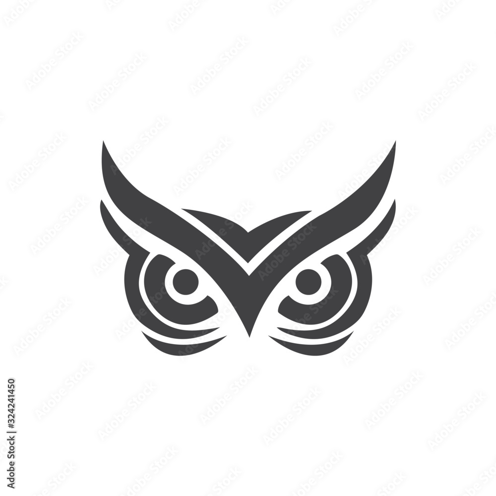 owl head vector logo illustration Stock Vector | Adobe Stock
