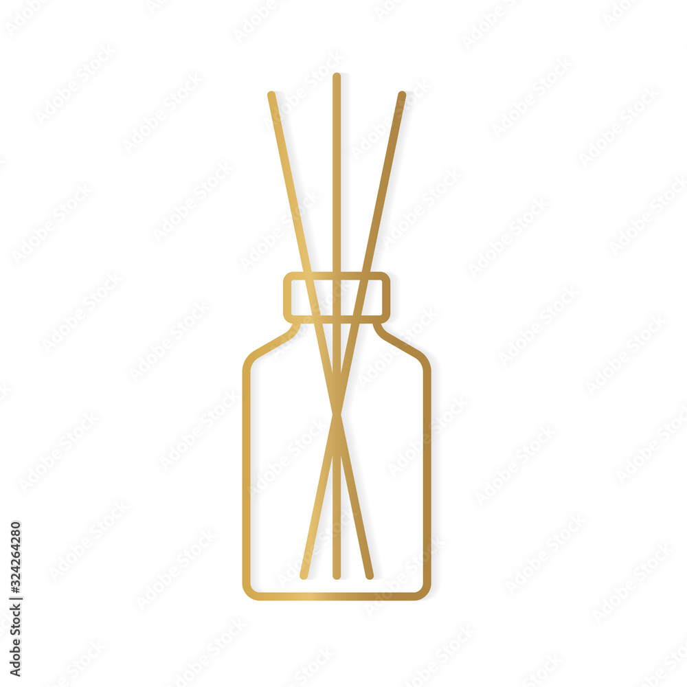 golden essential oil diffuser icon- vector illustration Stock Vector ...