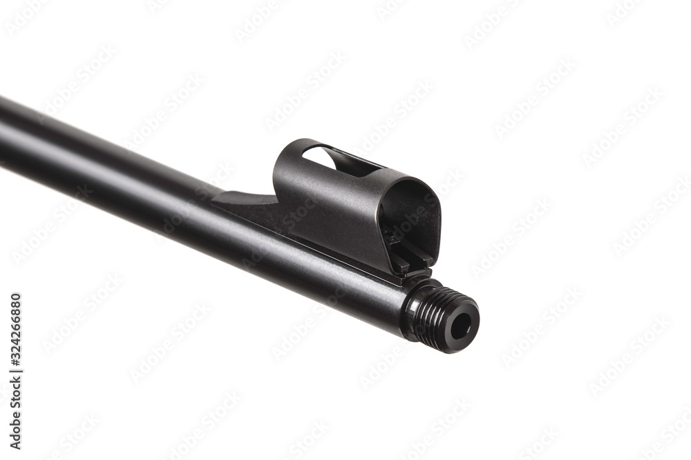 Small-bore rifle .22 lr isolated on white background. Modern .22lr semi ...