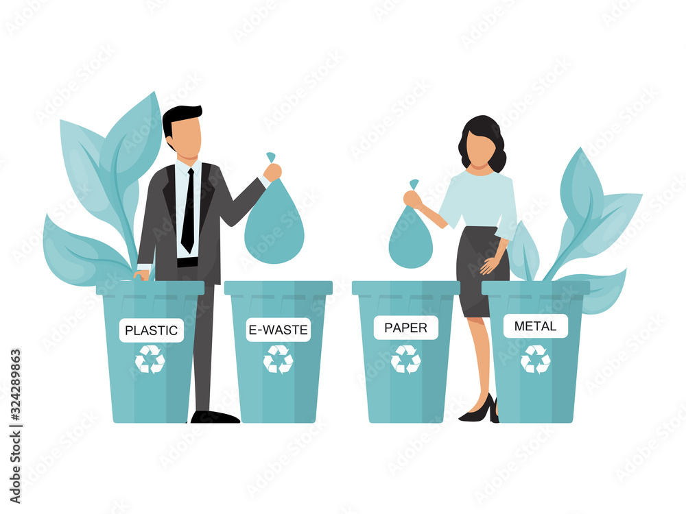 People Recycling Paper