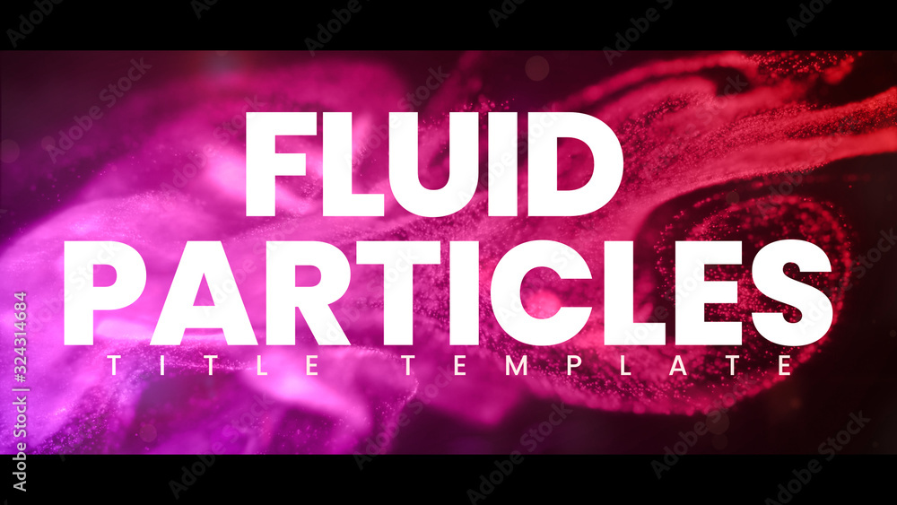 Fluid Particles Title Stock Template | Adobe Stock