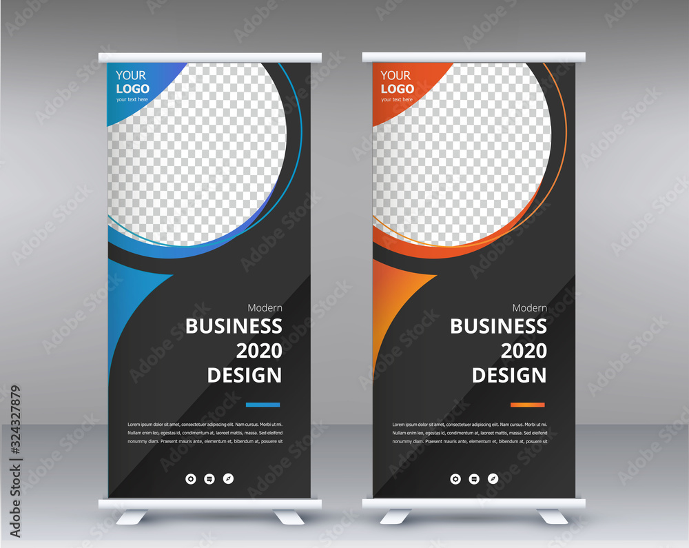 Modern Exhibition Advertising Trend Business Roll Up Banner Stand ...